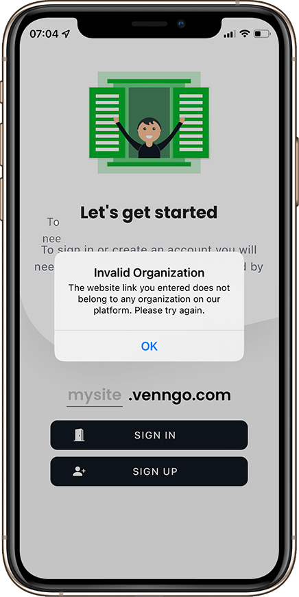 How do I sign in to the new Venngo mobile app?